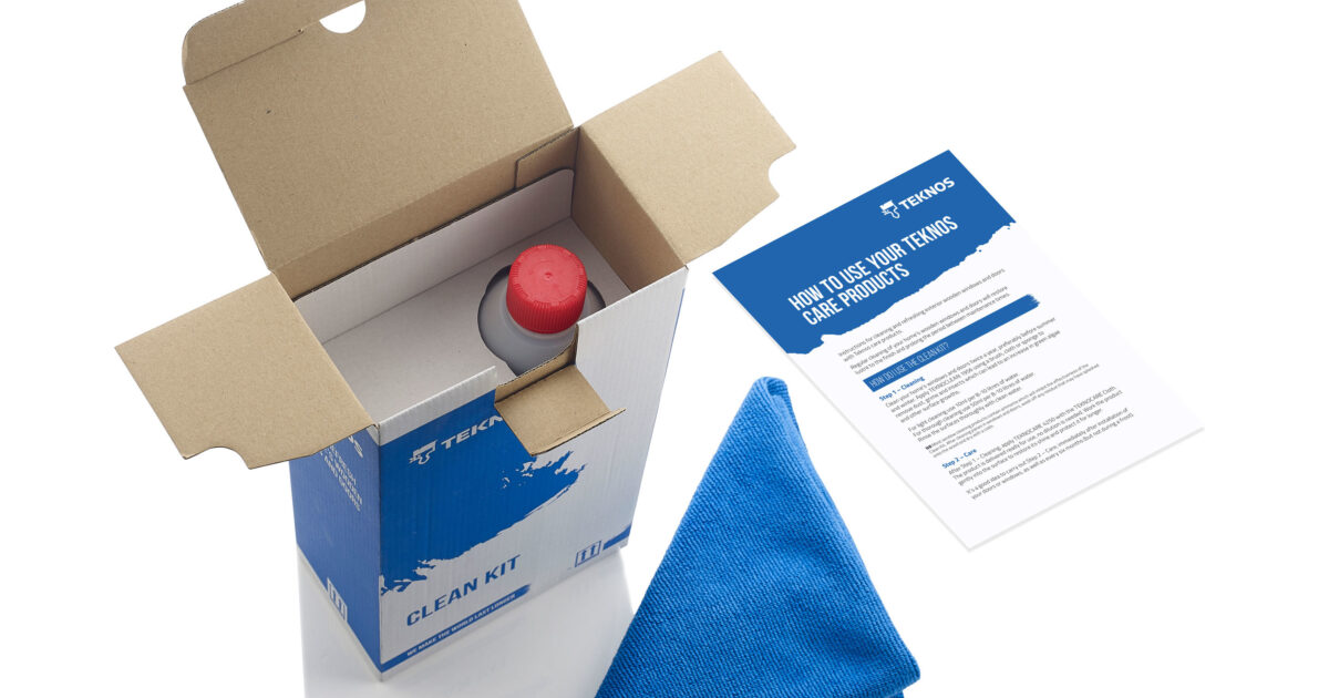 Teknos Clean Kit packaging & instruction card design | MicroGraphix